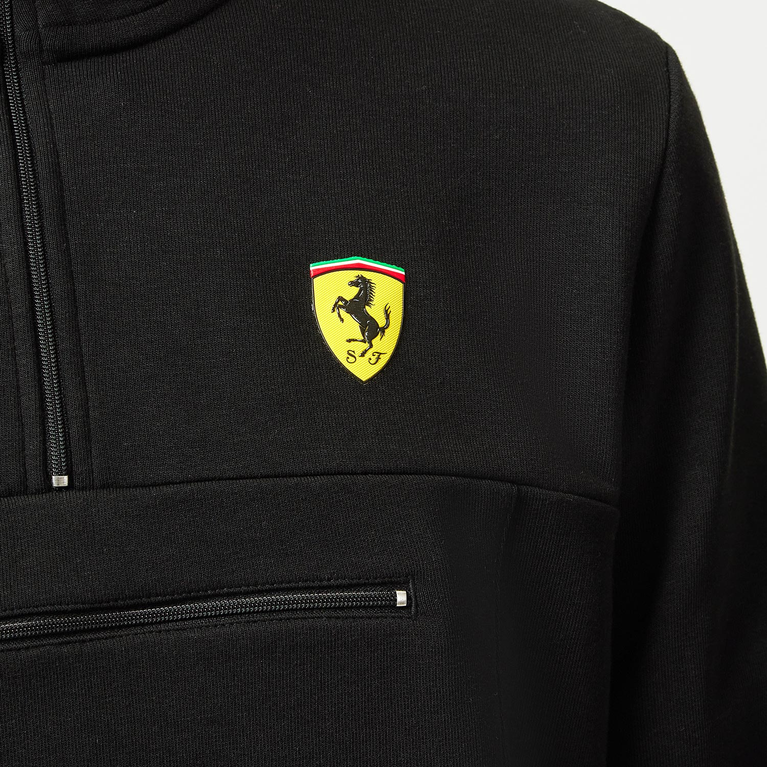 2024 Ferrari F1 Men's 1/4 Zip Black Sweatshirt Black | Sweatshirts ...