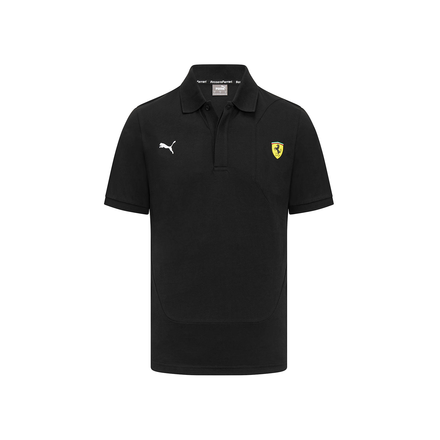 2024 Ferrari F1 Mens Logo Polo Shirt Black Black | Polo Shirts \ Men's ...