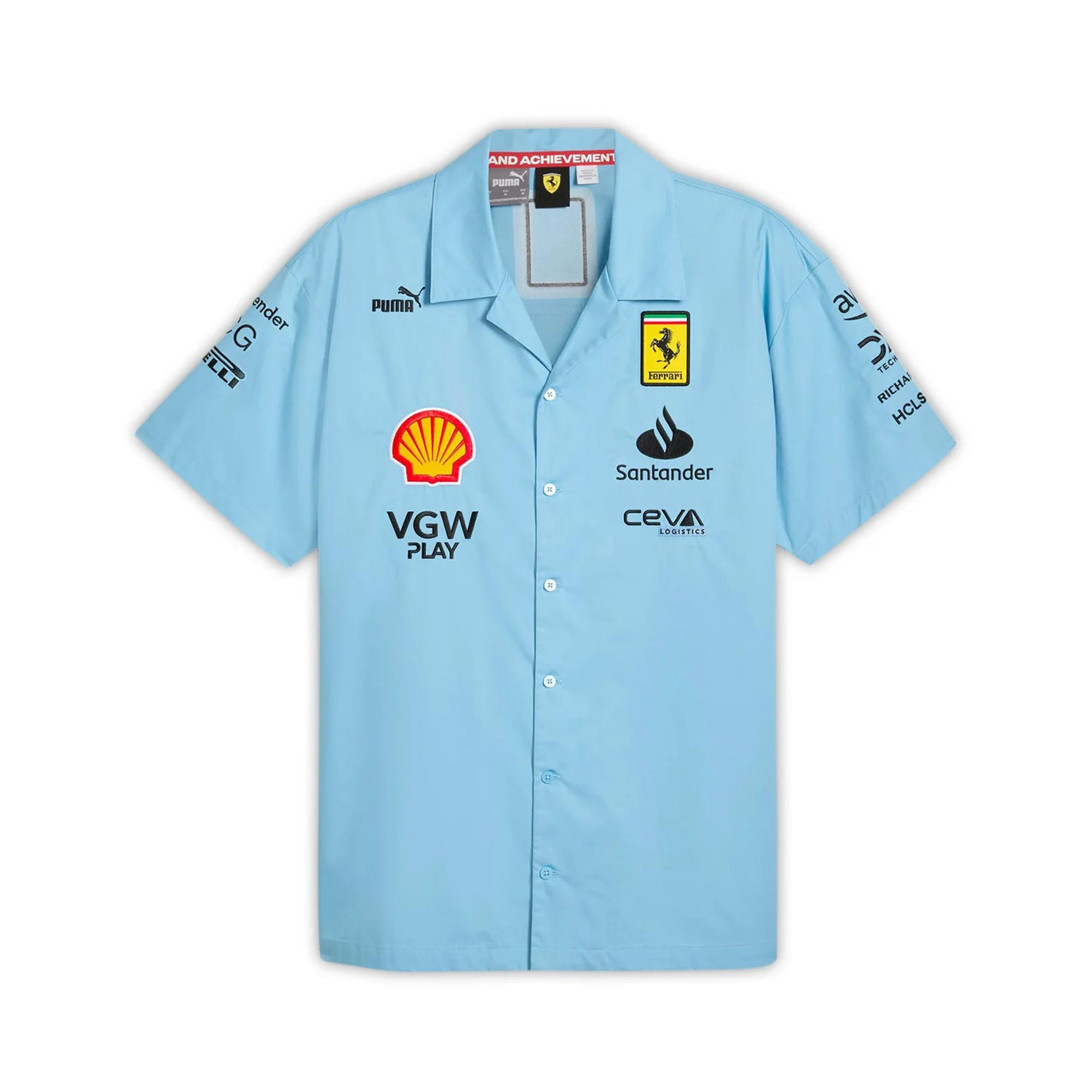 2024 Ferrari F1 Miami GP Dress Shirt | Team Shirts \ Men's ...