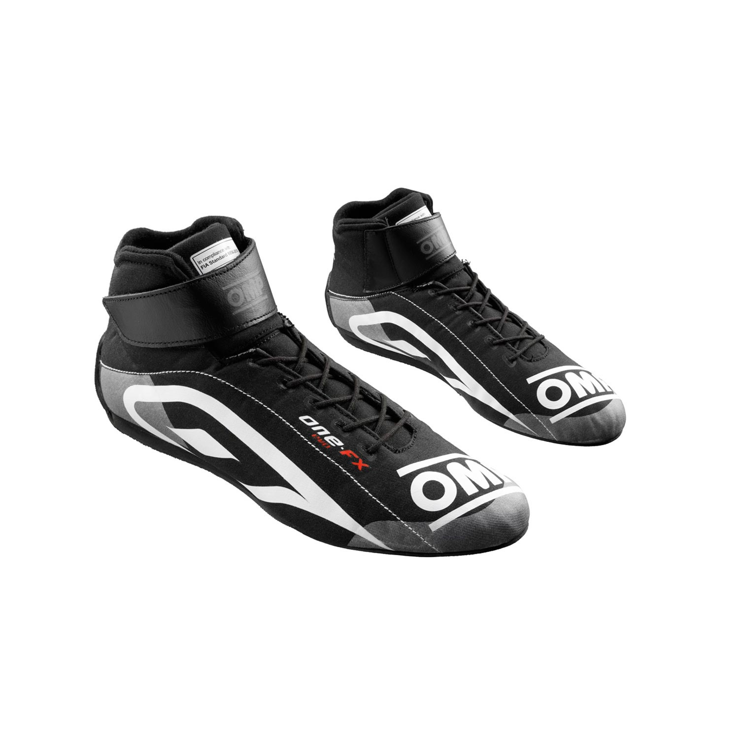 OMP ONE EVO FX Racing Shoes Black (FIA) | Shoes \ with FIA homologation ...
