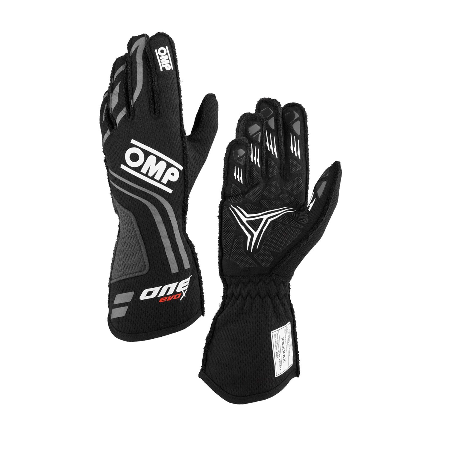OMP ONE EVO X MY24 Racing Gloves Black (FIA) | Gloves \ with FIA ...