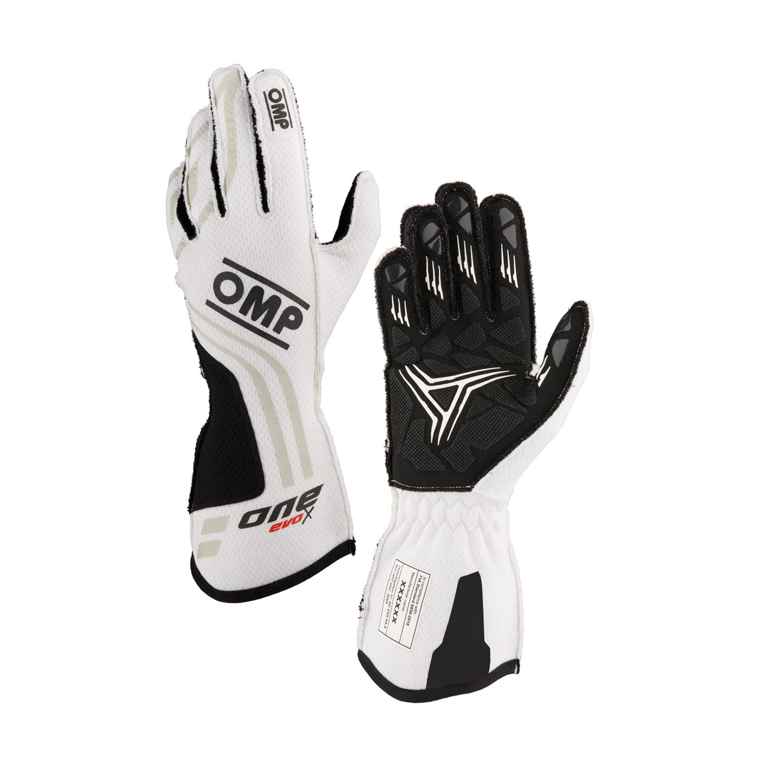 OMP ONE EVO X MY24 Racing Gloves White (FIA) | Gloves \ with FIA ...