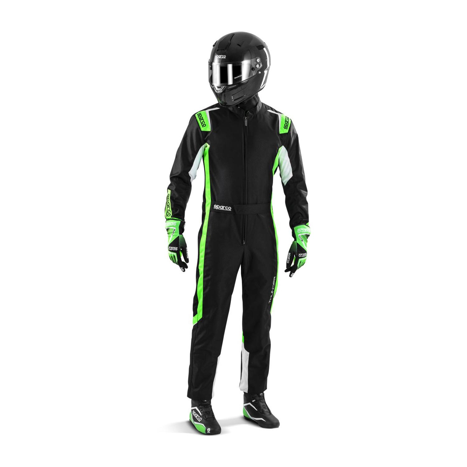 Sparco THUNDER MY22 Karting Suit black/gren (CIK-FIA) Green || Black ...