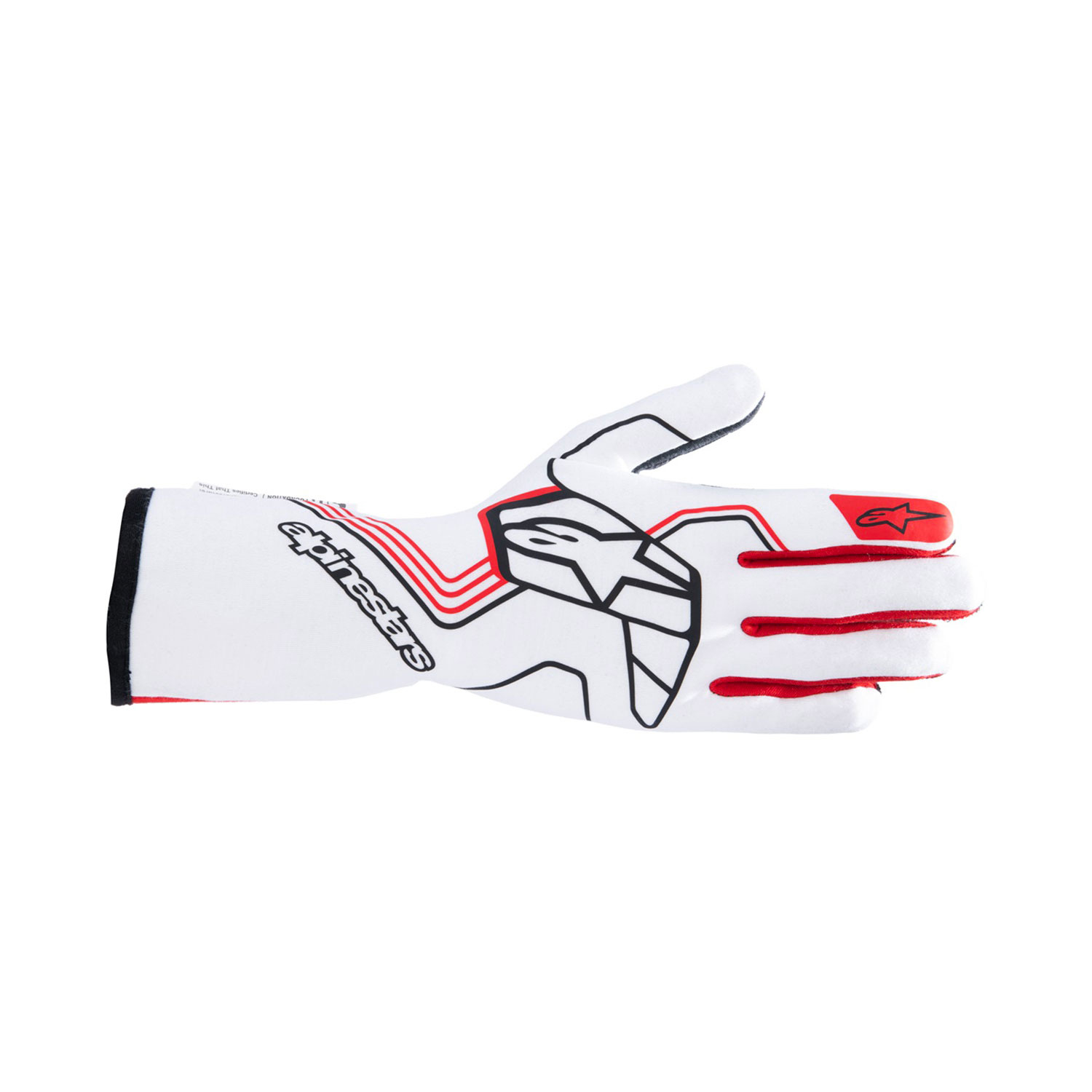 Alpinestars Tech-1 Race V4 Racing Gloves White-red (FIA) | Gloves ...
